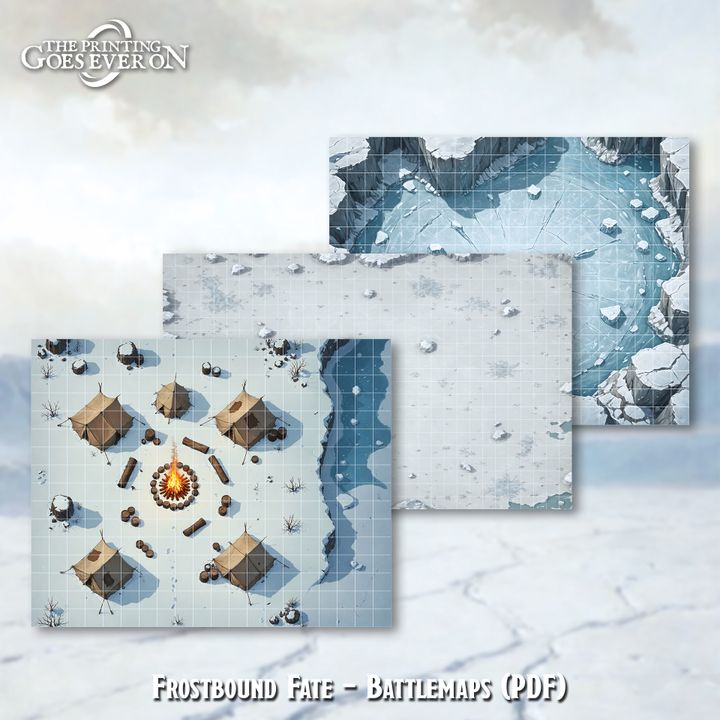 3D Printable Frostbound Fate - Adventure Kit PDF Resources by The Printing Goes Ever On